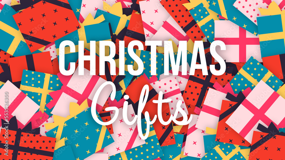 Christmas Gifts Transition Title Stock Template | Adobe Stock