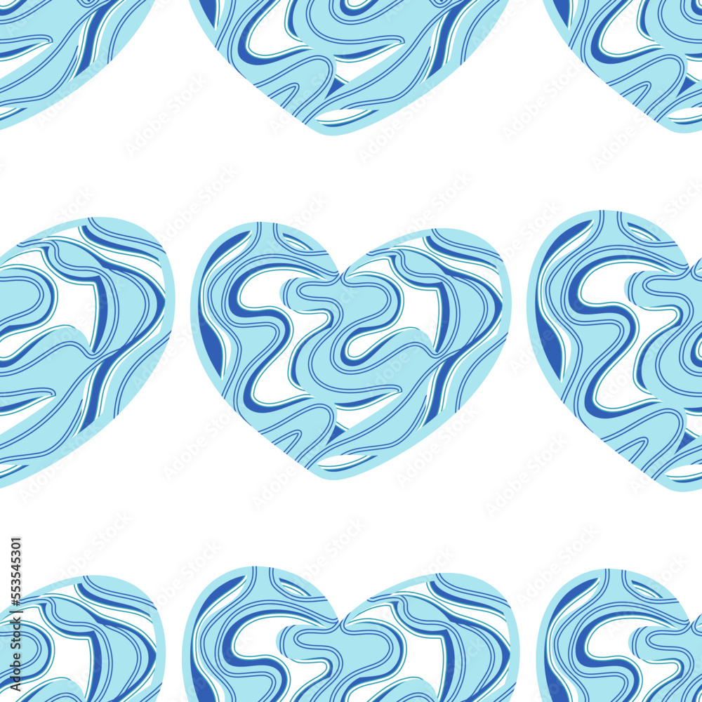 Heart Color print. Icons vector illustrations. Set of Hearts in ...