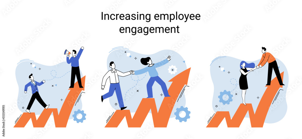 Increasing employee engagement, fellow workers assessment. Making ...