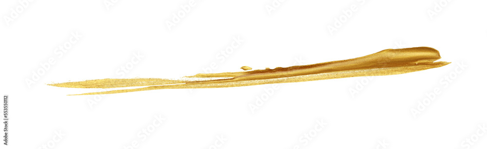 Gold (bronze) glittering color smear brushstroke stain line blot on Png ...