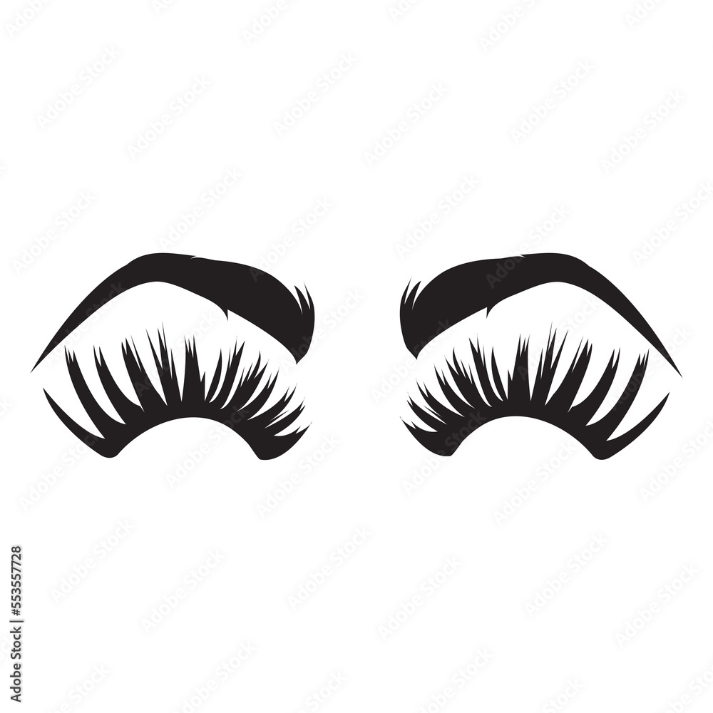 eyelash clip art design Stock Illustration | Adobe Stock
