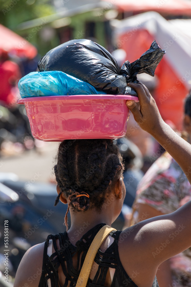 Scenes from the Haitian market near the border with Haiti. Haitian ...