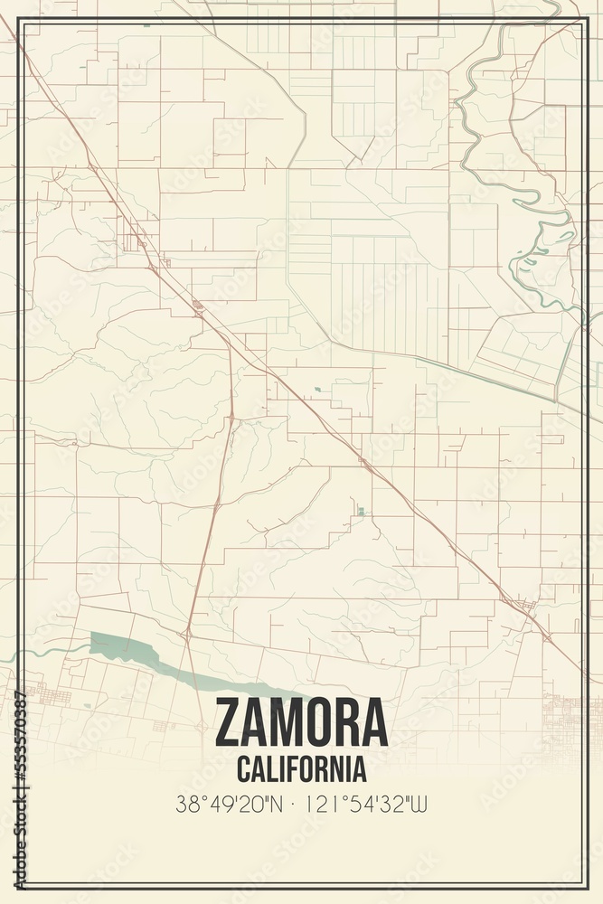 Zamora California Map