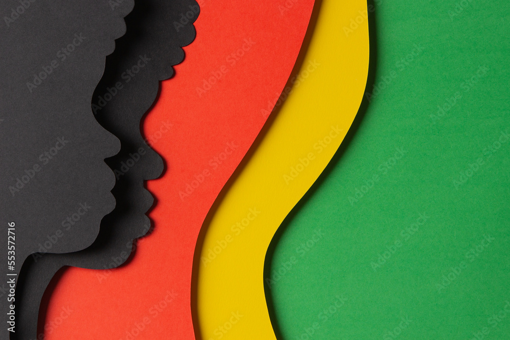 Black History Month color background. African Americans history ...