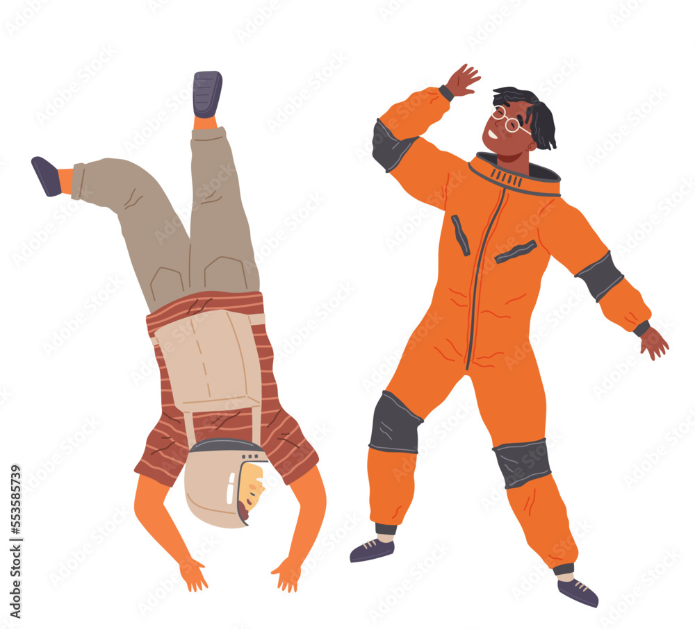 Dancing astronaut, spaceman. Man dressed as astronaut at party. Outfit ...