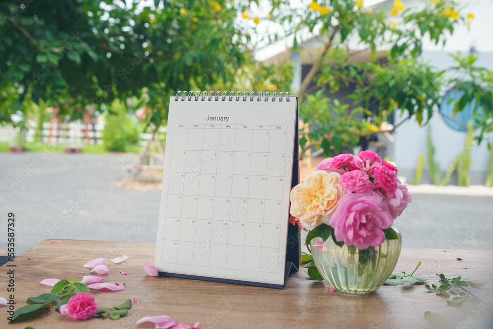 Calendar desk on table. Desktop Calender for Planner to plan wedding ...