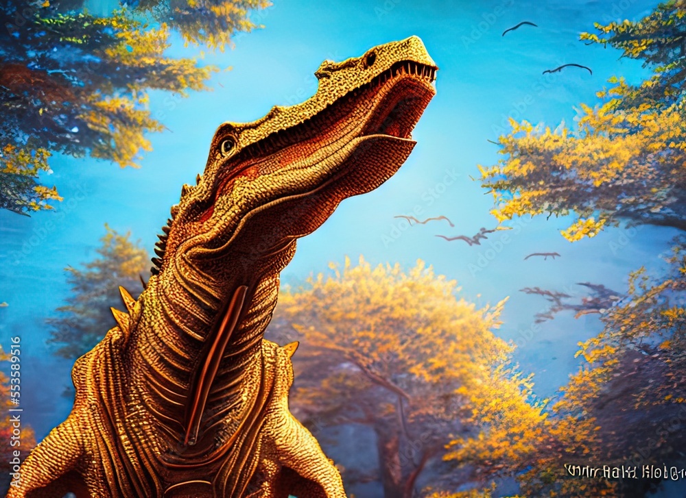 Struthiosaurus Dinosaur Specie Fictional Depiction ilustración de Stock ...