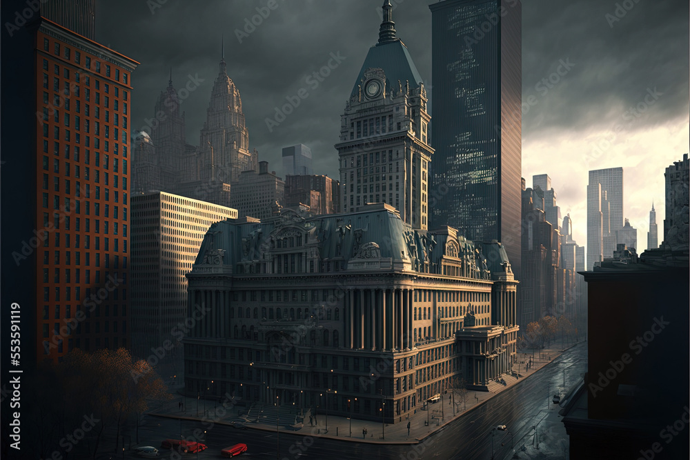 Abandoned City - Cultural District - Urban Concept Art Illustration of ...