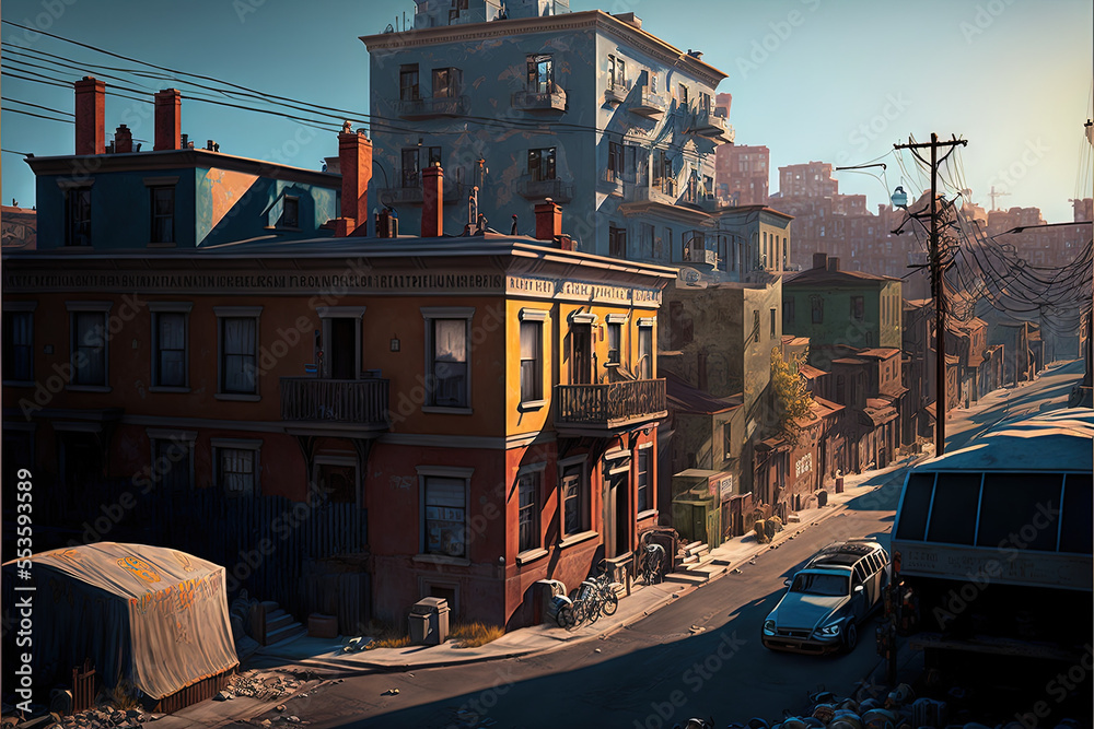 Abandoned City - Residential District - Urban Concept Art Illustration ...