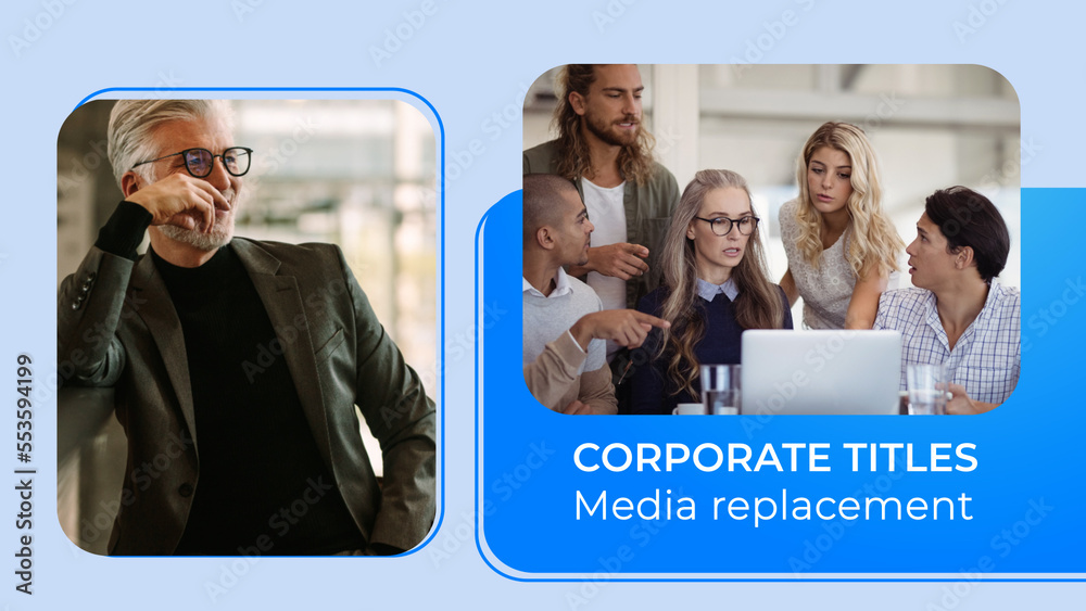 Corporate Titles Media Replacement Stock Template | Adobe Stock