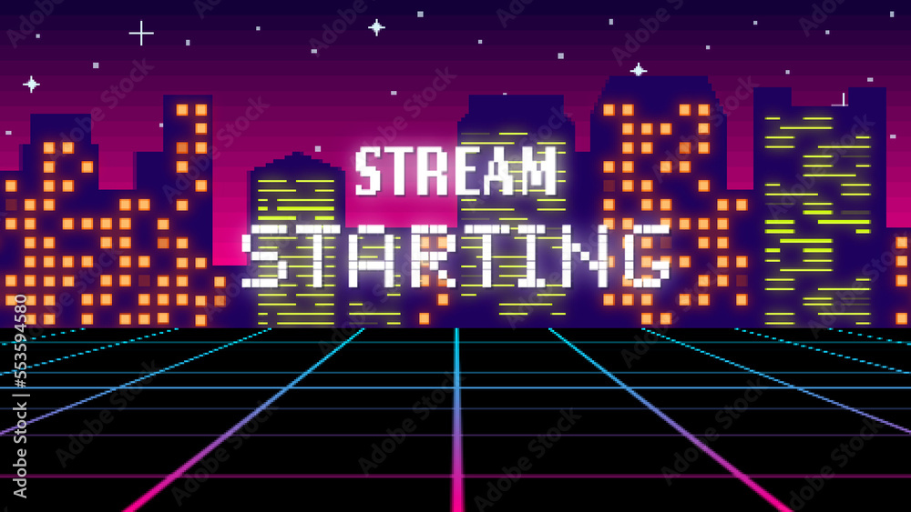 Retro Streamer Titles Stock Template | Adobe Stock