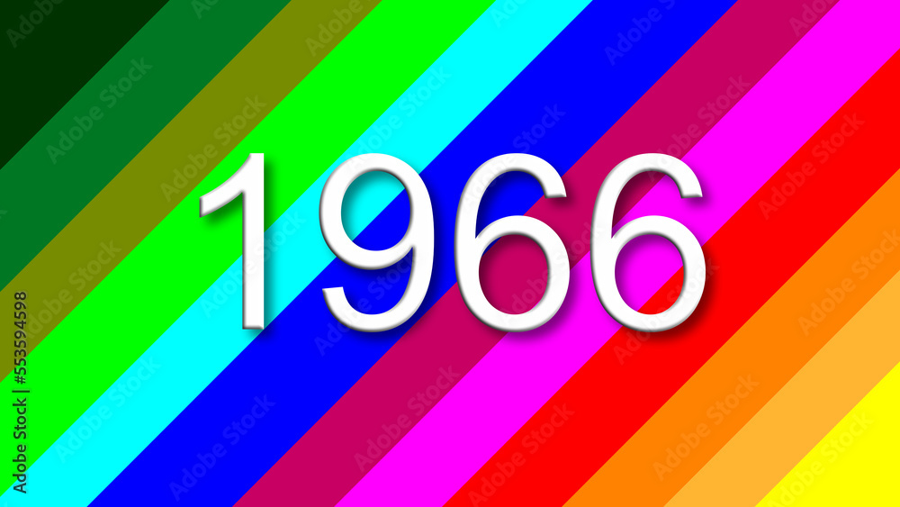 1966 colorful rainbow background year number Stock Illustration | Adobe ...