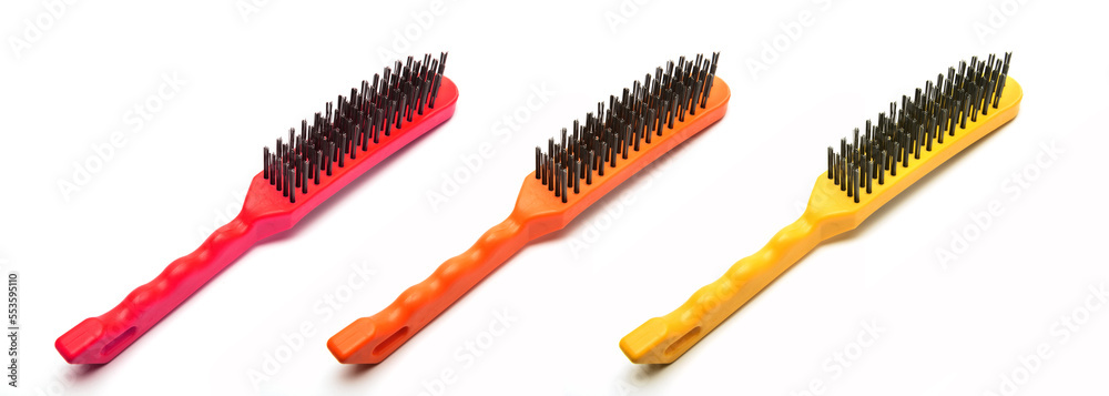 Wire brushes, a tool consisting of a brush, the bristles of which are ...