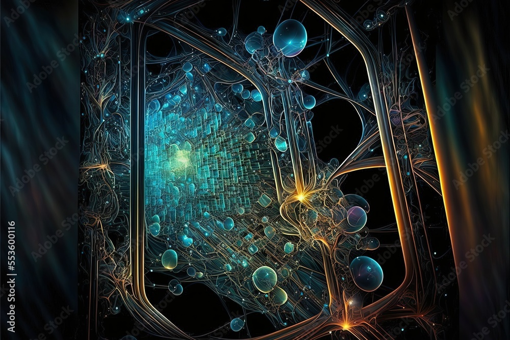 Generative AI, Generative, AI, Abstract background, matrix neuronal ... Generative AI, Generative, AI, Abstract background, matrix neuronal ...