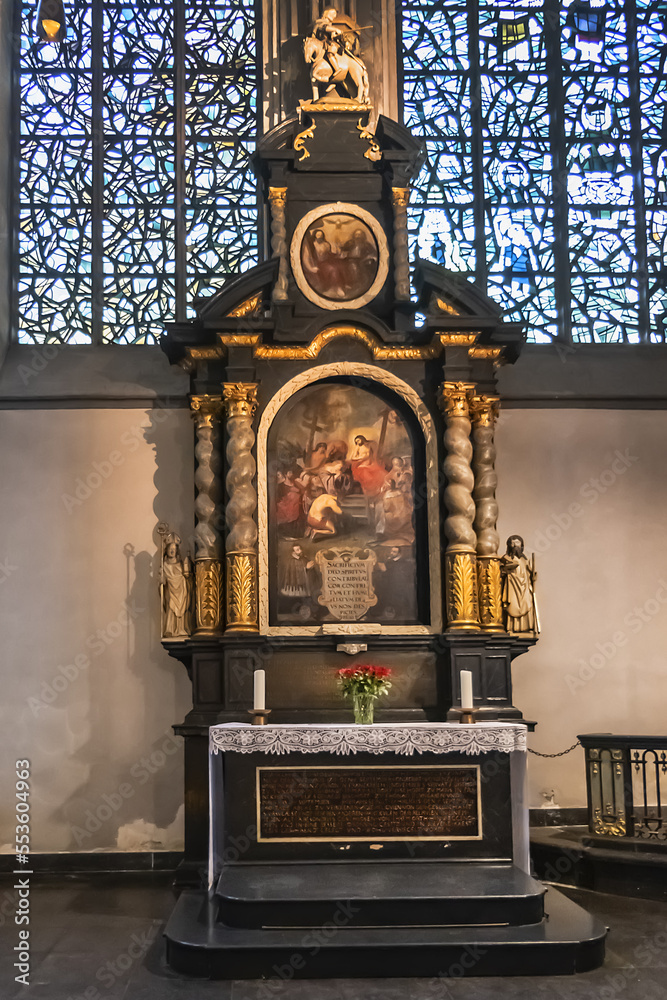 Interior of Saint Lambertus church (Lambertuskirche, built in 1206) is ...