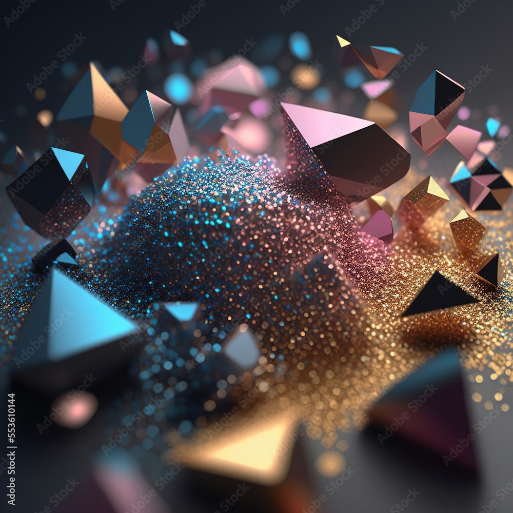 Gold, blue and pink glitter background. Stock Illustration | Adobe Stock