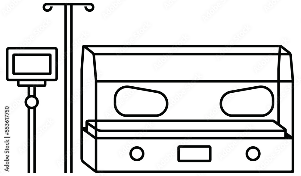 incubator icon, illustration of an incubator, black, transparent ...