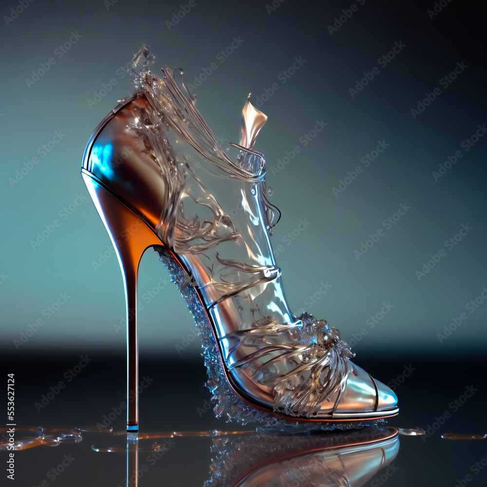 Abstract high heel women shoes. Fashion background. Image created with ...