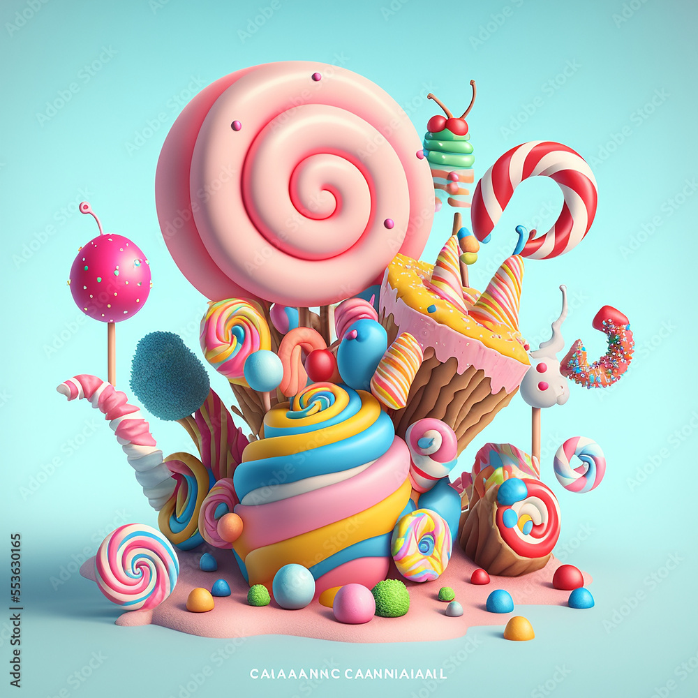 Ai generated candyland creatures. Created using ai generative. Stock ...