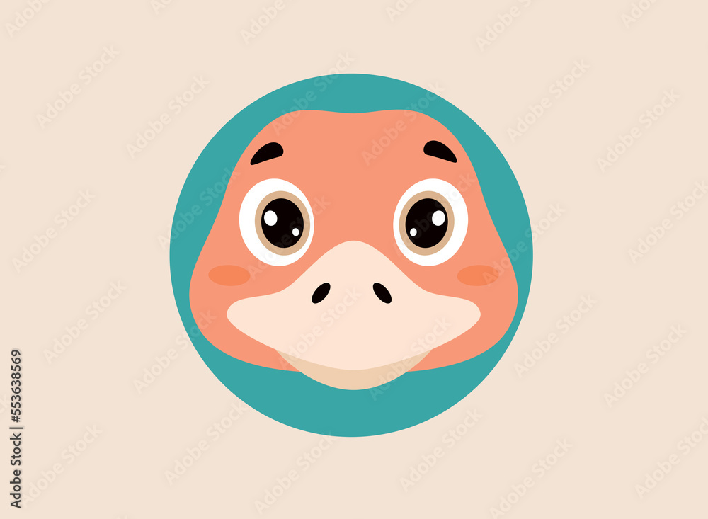 Cute duck face vector illustration for logo design Stock Vector | Adobe ...