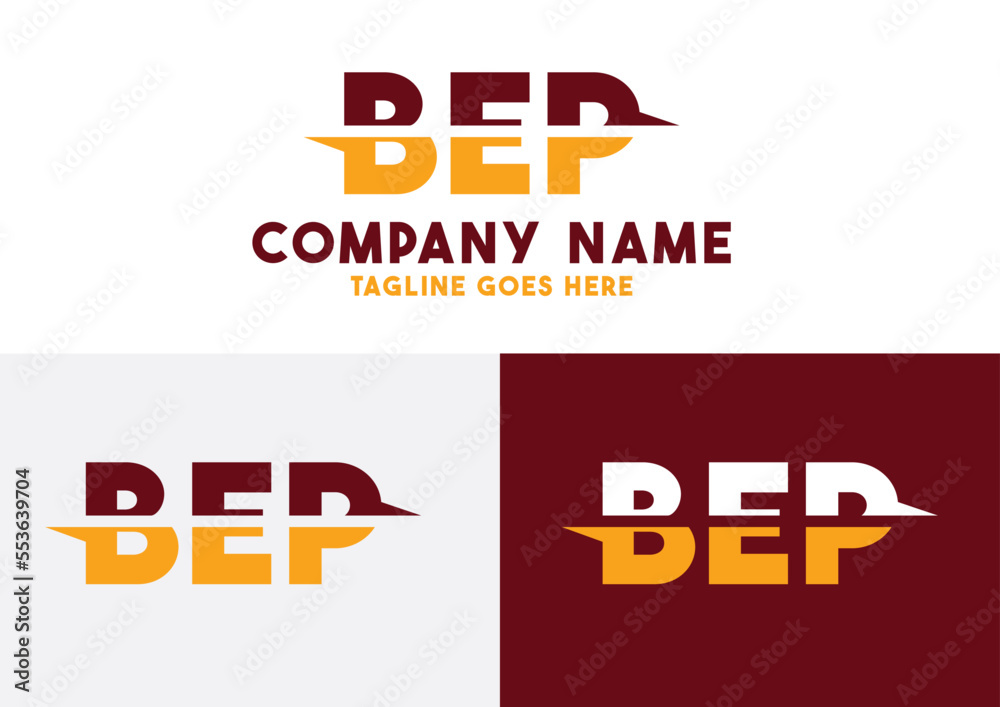 Letter BEP logo design vector template, BEP logo Stock Vector | Adobe Stock