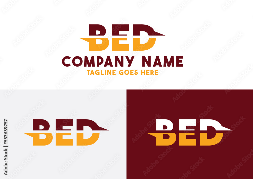 Letter BED logo design vector template, BED logo Stock Vector | Adobe Stock