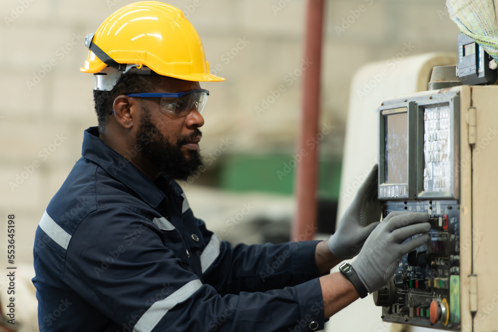 The chief mechanic works in a mechanical factory. Check the control ...