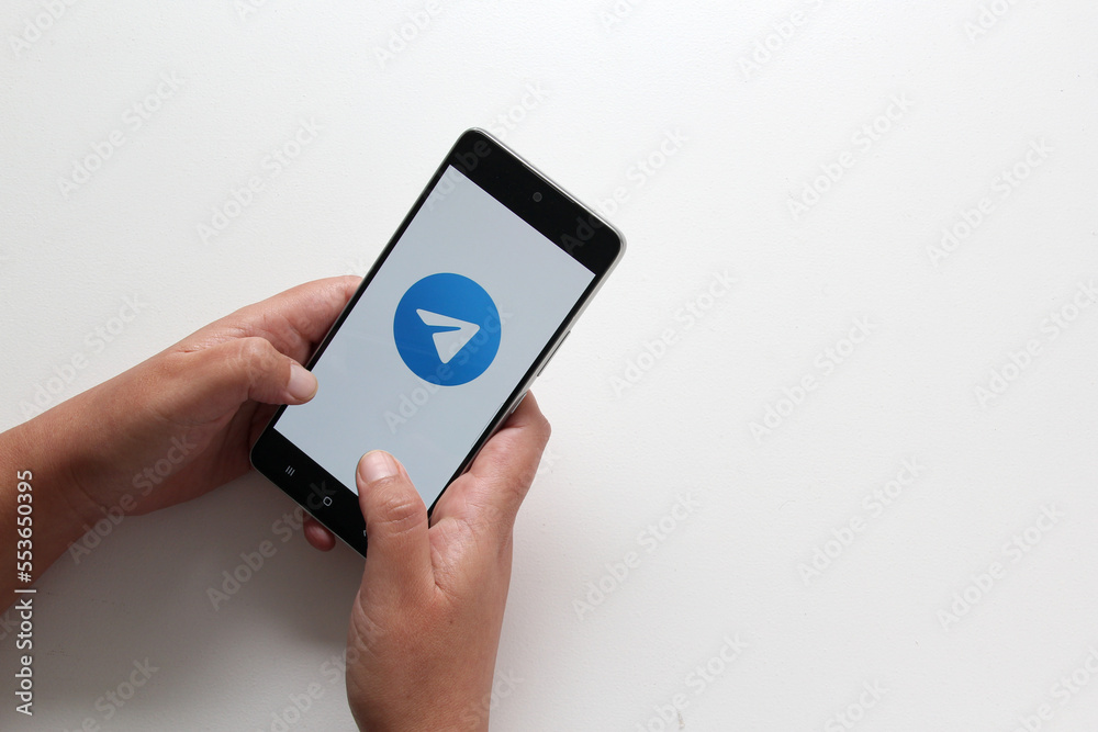 Mexico City, Mexico - Nov 9 2022: Telegram Premium Messaging App ...