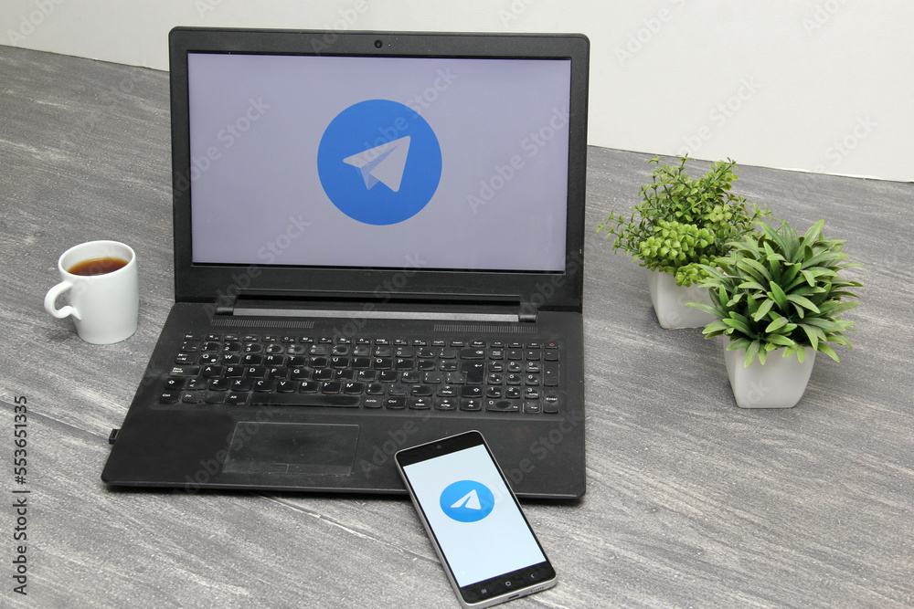 Mexico City, Mexico - Nov 9 2022: Telegram Premium Messaging App ...