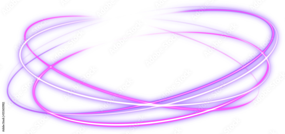 pink neon line effect on transparent background Stock Illustration ...
