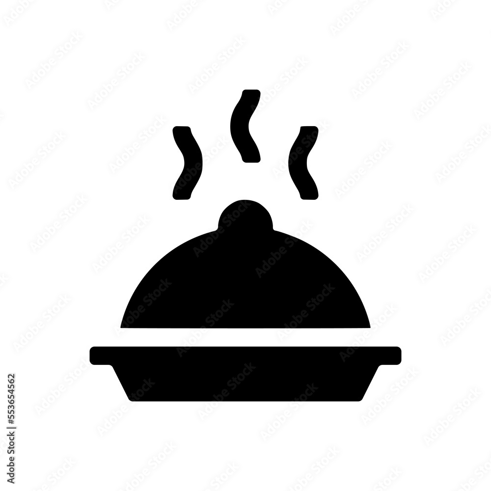 food tray icon vector. Linear style sign for mobile concept and web ...
