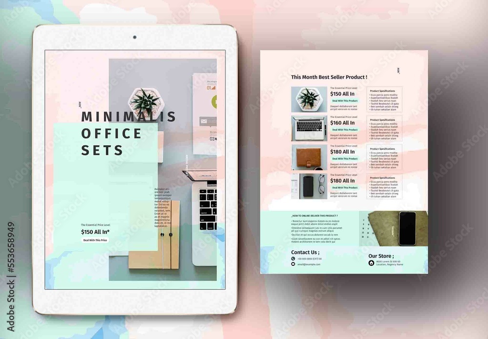 Aesthetic E-Brochure Templates Stock Template | Adobe Stock