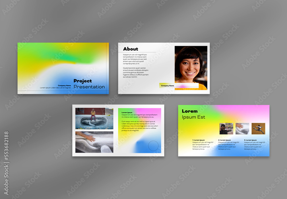 Gradient Minimal Presentation Stock Template | Adobe Stock