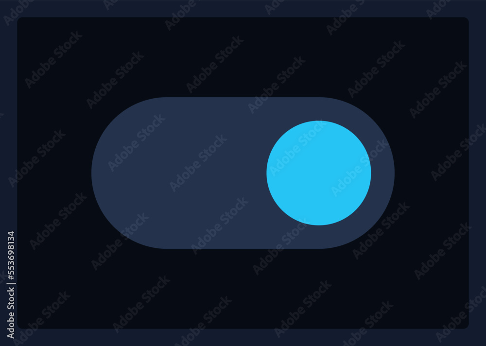 Active toggle button UI element template. Editable isolated vector ...