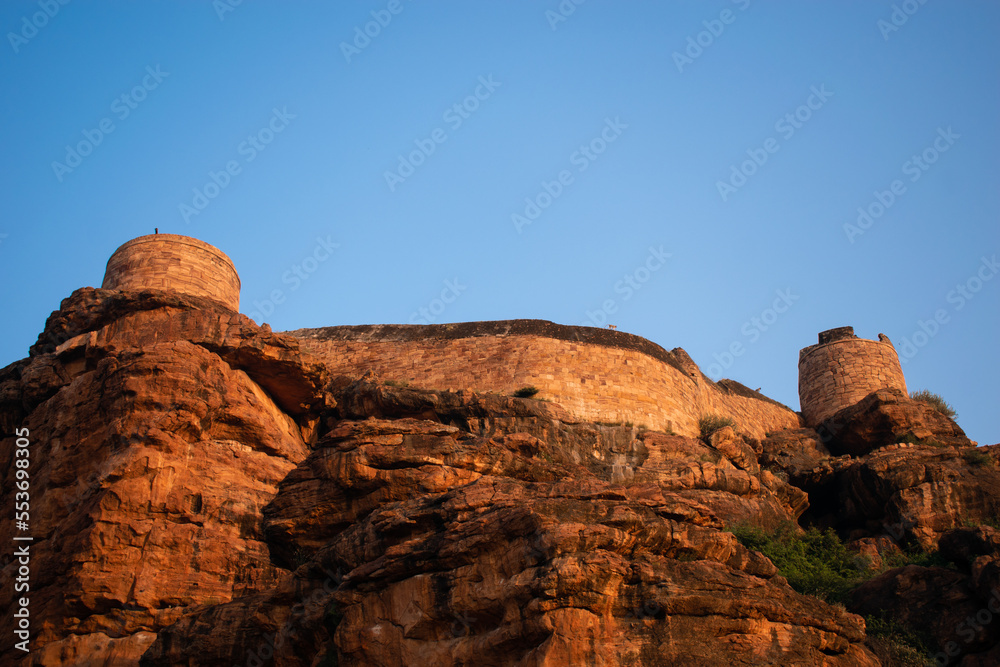 Beautiful Badami fort built by Tipu sultan during 18th century on the ...