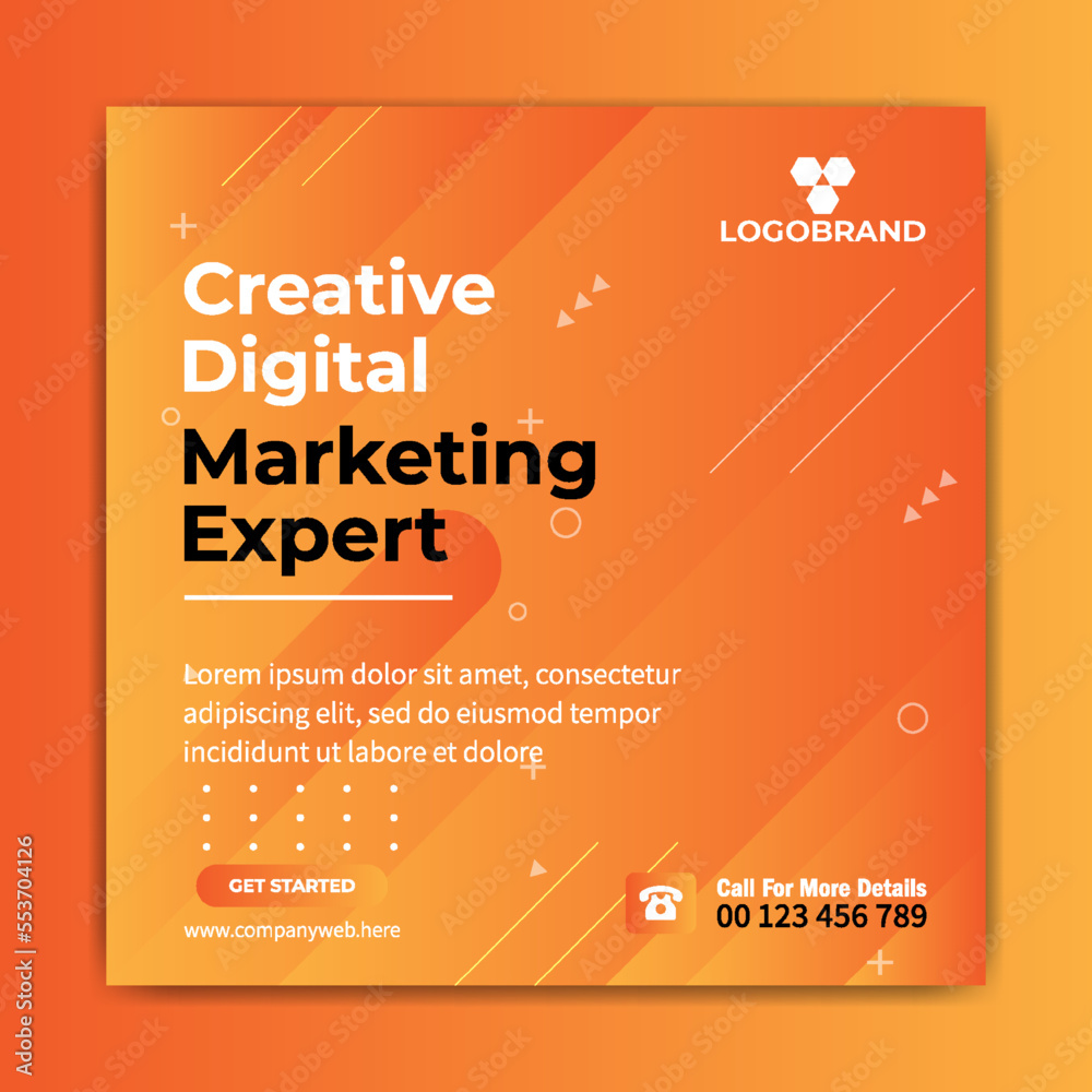 Vector digital marketing creative social media banner instagram post ...