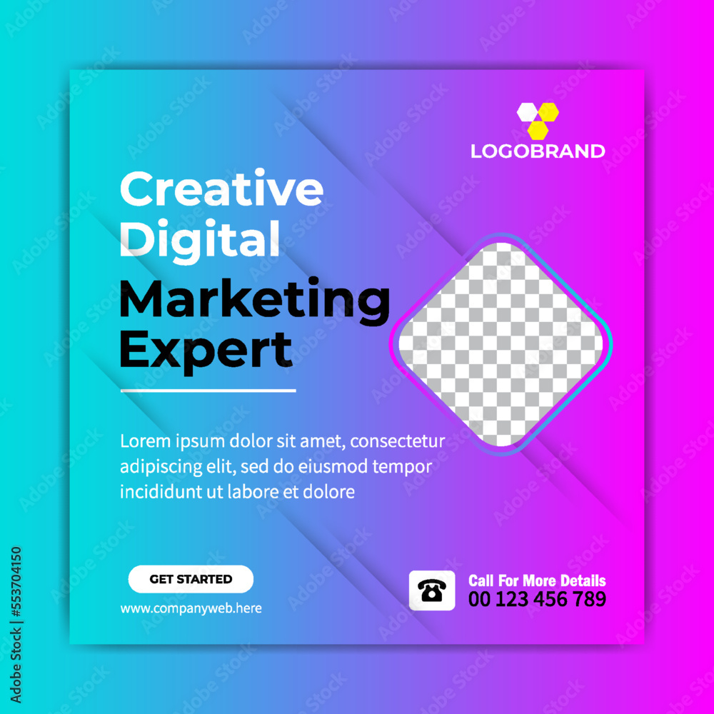 Vector digital marketing creative social media banner instagram post ...