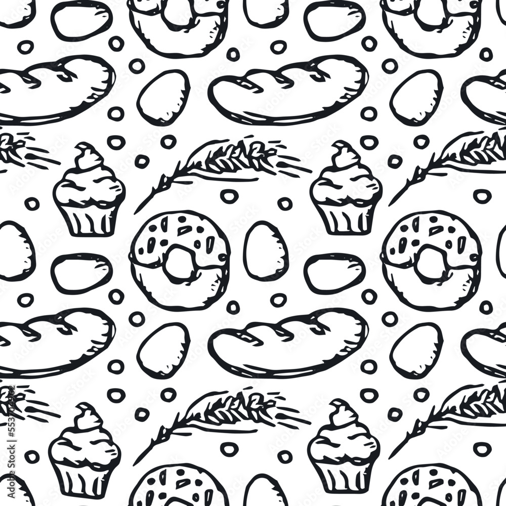 Seamless Food Pattern