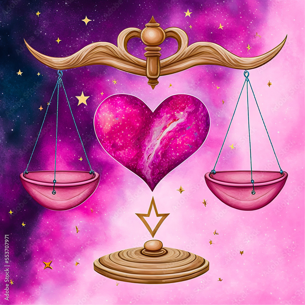 Classic Valentine's Day symbols and tones to represent the astrological ...