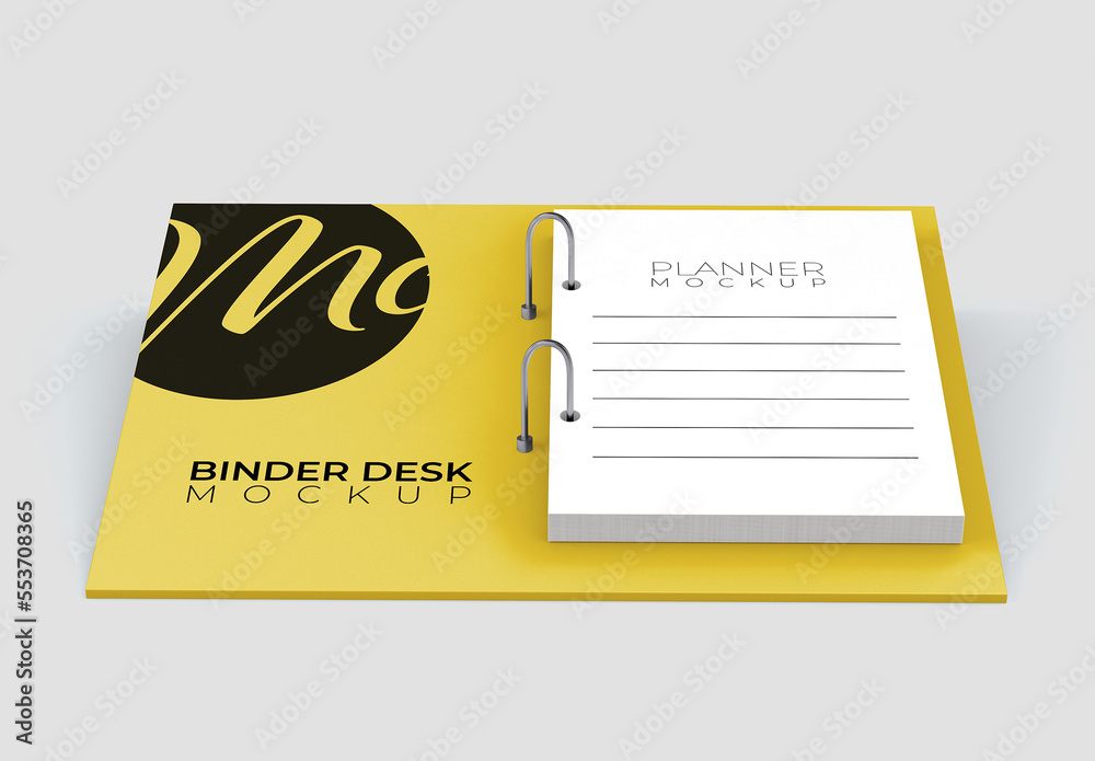 Front View Desktop Planner Mockup Stock Template | Adobe Stock