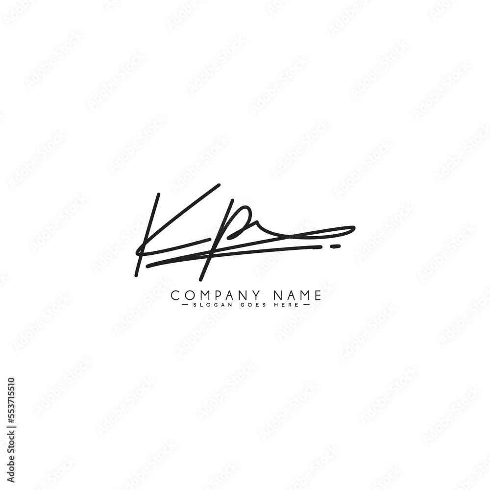 KP Handwritten Signature logo - Vector Logo Template for Beauty ...