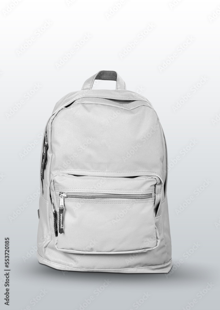Blank white abstract backpack design Stock Photo | Adobe Stock