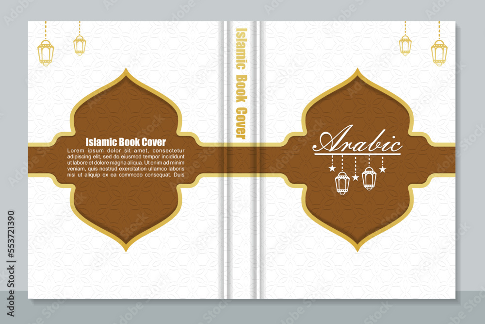 Arabic Islamic Book Cover Design, Quran Luxury Book Cover. Stock Vector ...