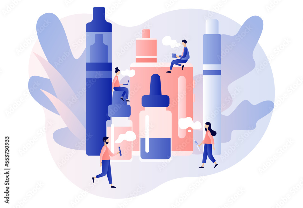 Vape Shop. Vaping concept. Electronic cigarette products. Alternative ...