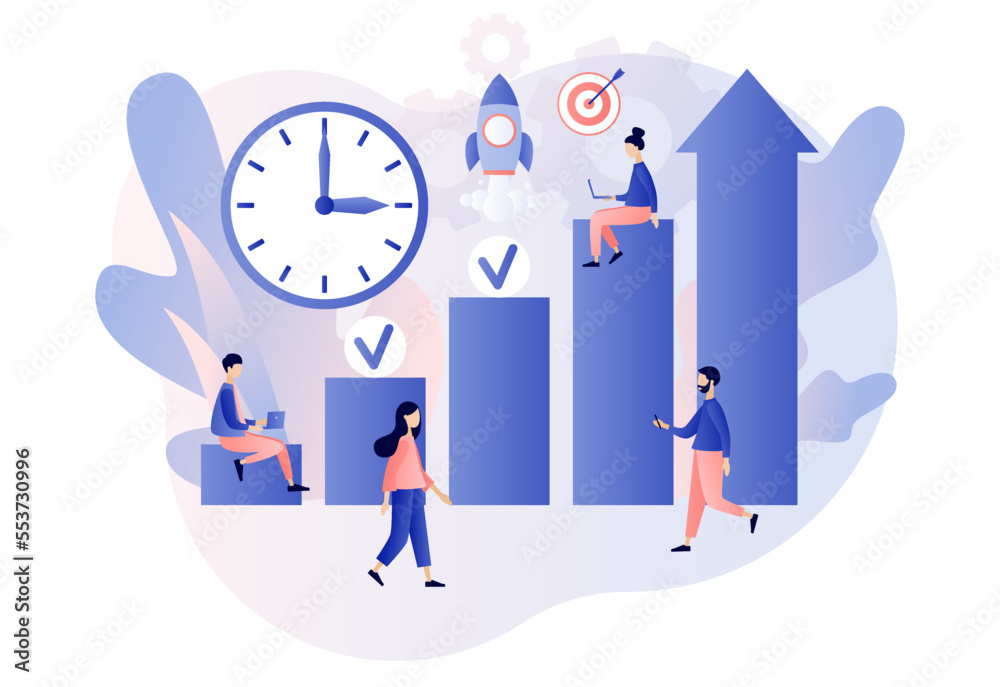 Productivity concept. Effective job planning. Discipline, time ...