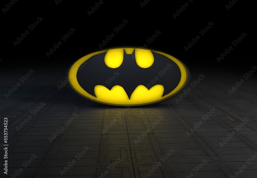 Batman Logo - Batman 3D Background Stock Photo | Adobe Stock