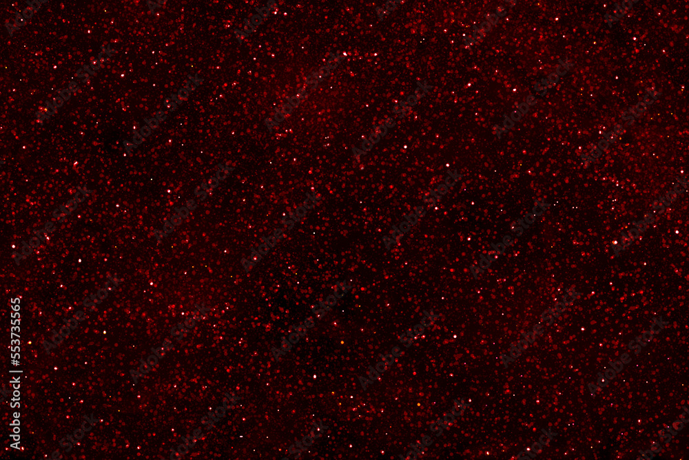Ilustrace „Red starry night sky galaxy space background. Glitter ...
