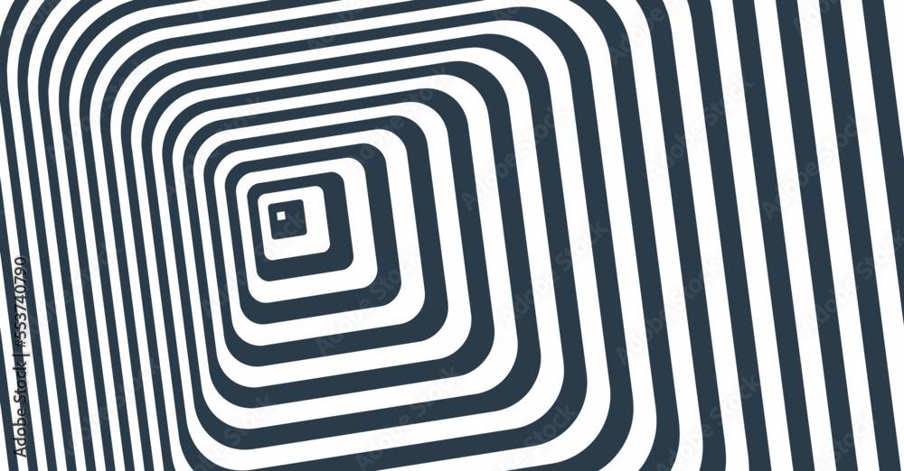 Abstract squares within squares. Square tunnel perspective. Optic art ...