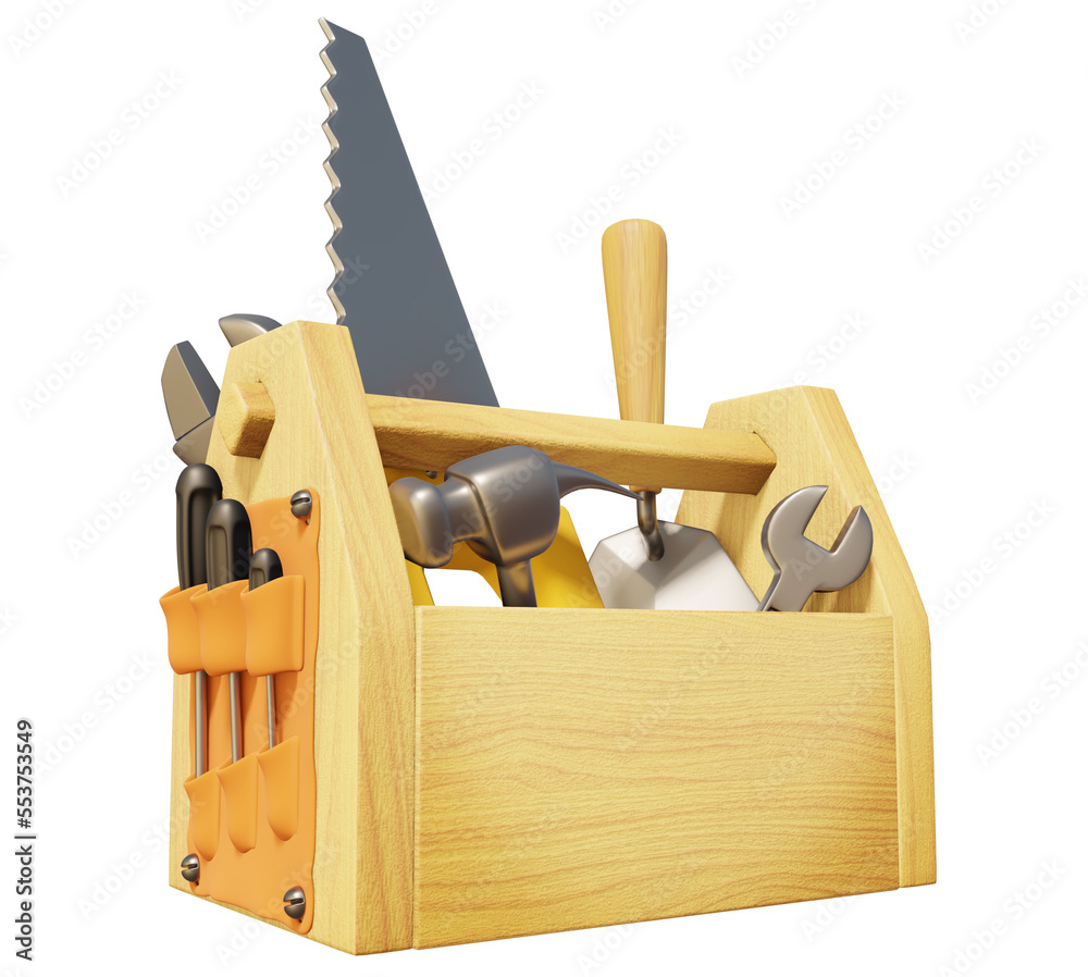 Cartoon Toolbox Stock Illustration | Adobe Stock