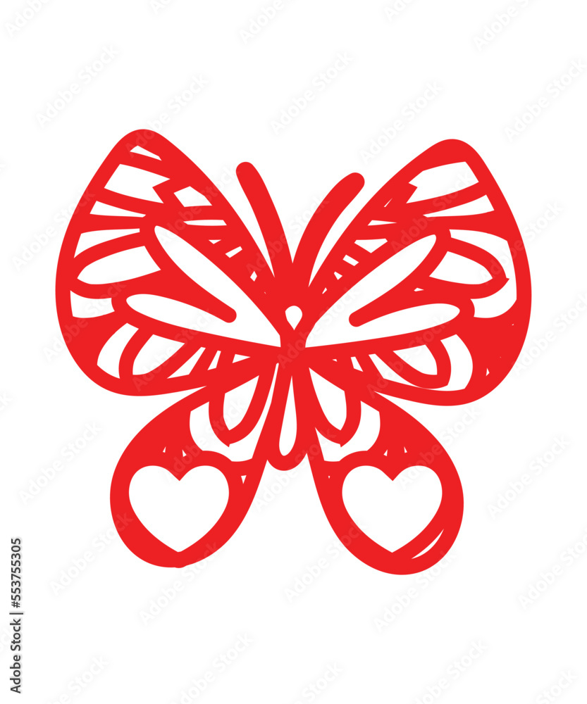 Buterfly Vector Illustrator Eps cut file butterfly Bundel Download ...